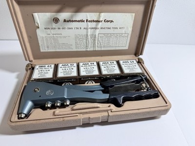 AFC Rivet Gun Tool Kit Hand Riveter Set w/ Rivets All Purpose Metal ...