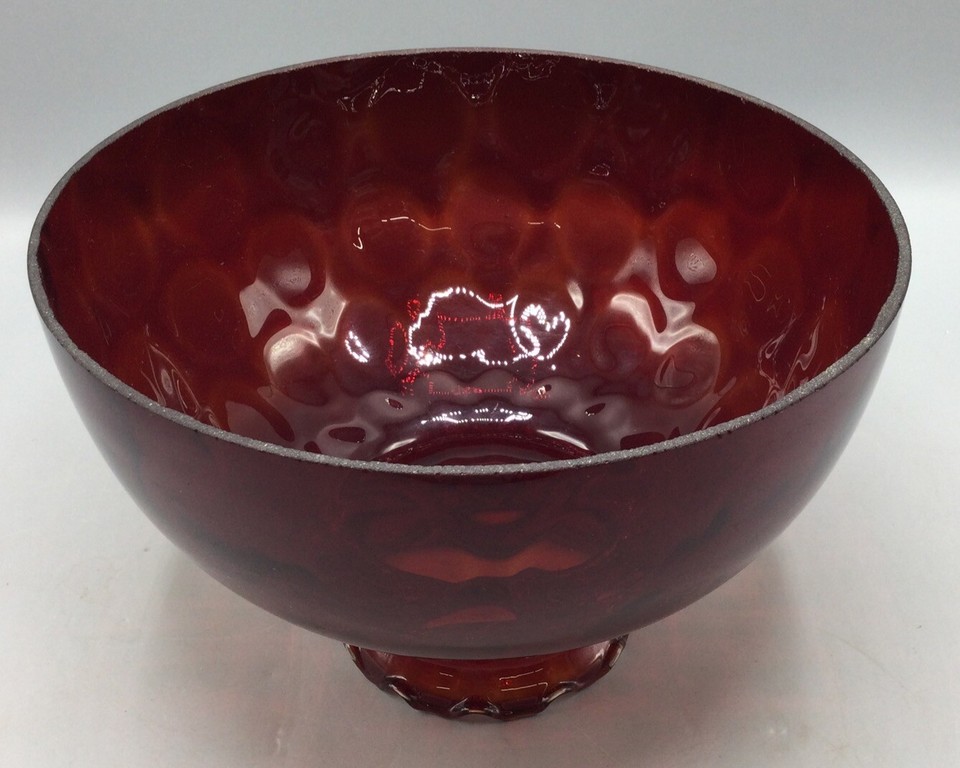 Vintage Ruby Red Glass Lamp Shade, 10” Wide X 6.5” Tall | eBay