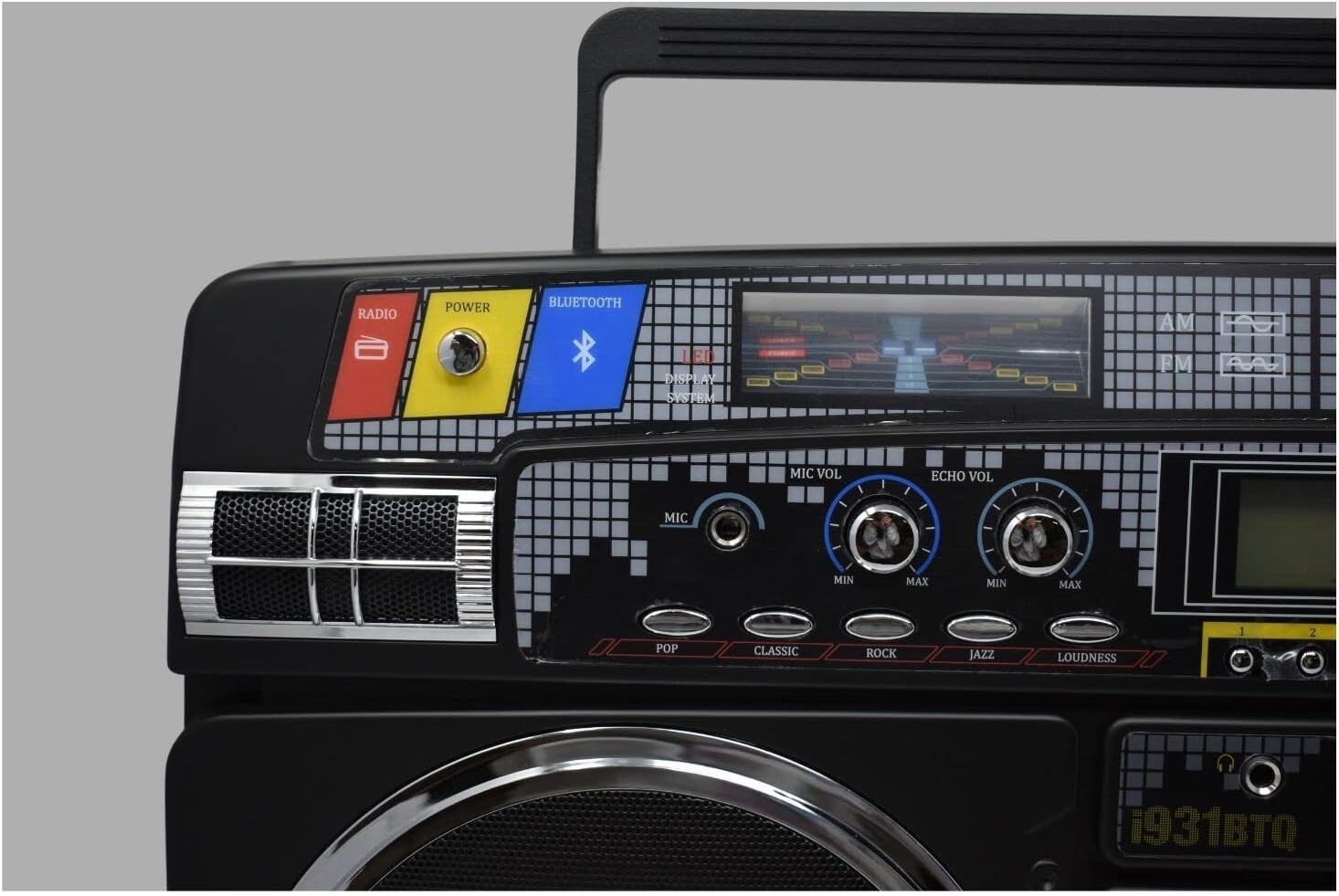 Lasonic i931BT Boombox, Rechargeable Bluetooth 80's Style Ghetto ...