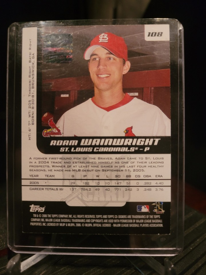 2006 Topps Co-Signers Adam Wainwright Autographed | eBay