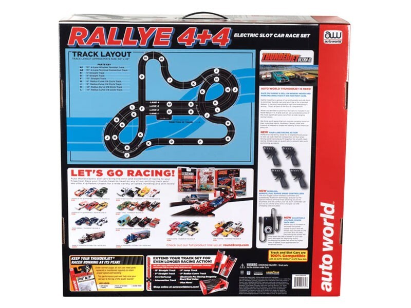 Auto World Rallye 4x4 4 Lane 12' HO Slot Car Set - SRS348 | eBay