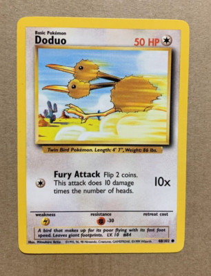 Doduo 48/102 Base Set - Common Pokemon Card - NM/Mint | eBay