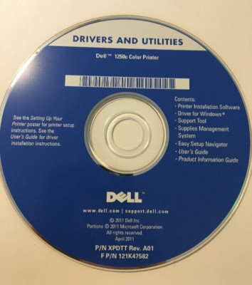 Dell 1250c Color Printer Drivers and Utilities - Installation CD | eBay