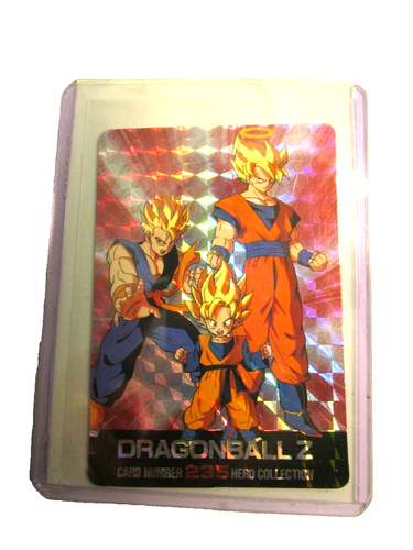 Dragon Ball Z Holo Hero Collection Prism Card #235 Goku Gohan Goten ...
