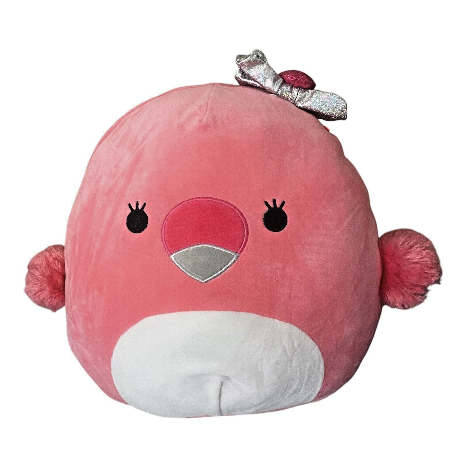 Squishmallow 14" Cookie the Flamingo Soft Pink Valentine Bow Plush 2022 ...