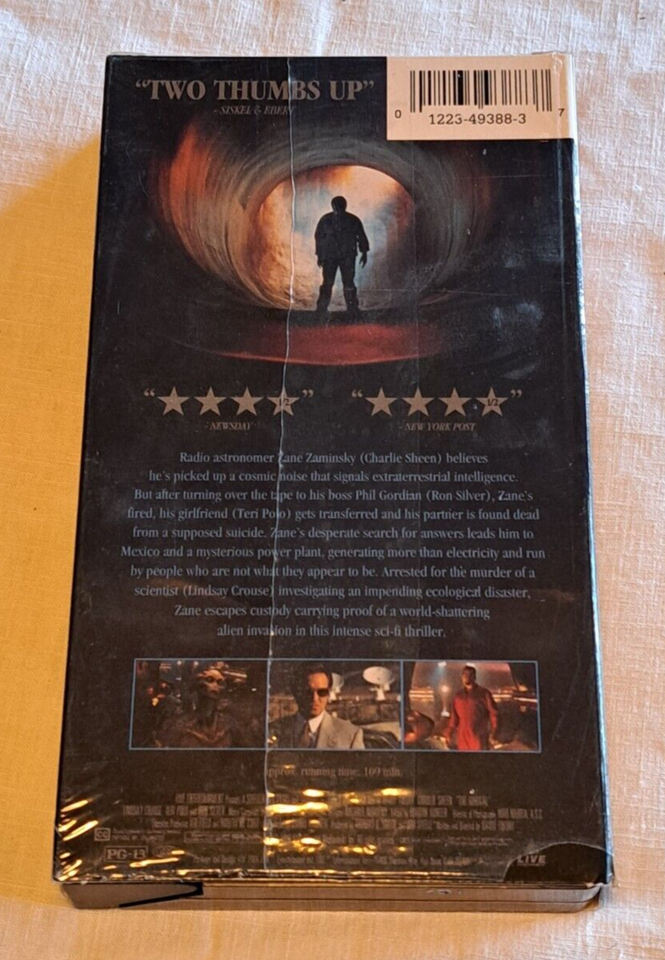 THE ARRIVAL VHS Charlie Sheen Science Fiction Alien Contact Movie Sci ...