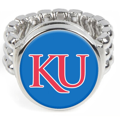 University Of Kansas Jayhawks Silver Mens Womens Ring Fits All w GiftPk ...