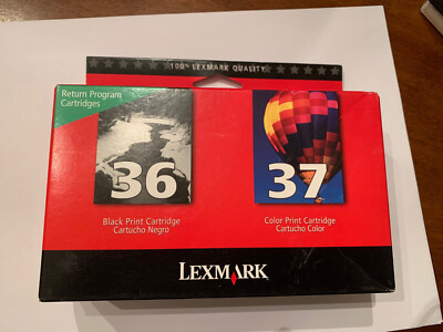 Genuine Lexmark 36 37 18C2170 18C2180 Black Color Ink Cartridges NEW ...