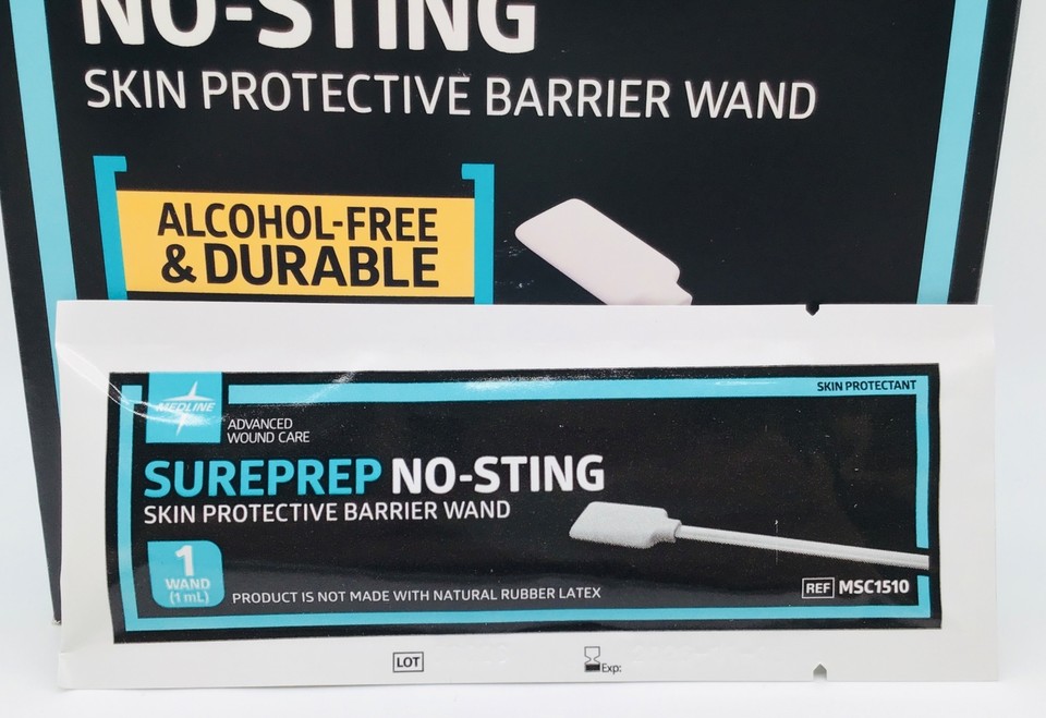 Medline MSC1510 SUREPREP No-Sting Skin Protective Barrier Wand - Box of ...