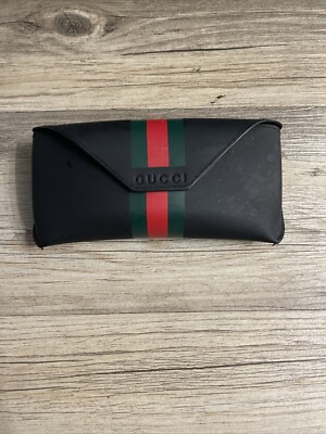 Gucci Sunglass Eyeglass Case Black Red Green | eBay