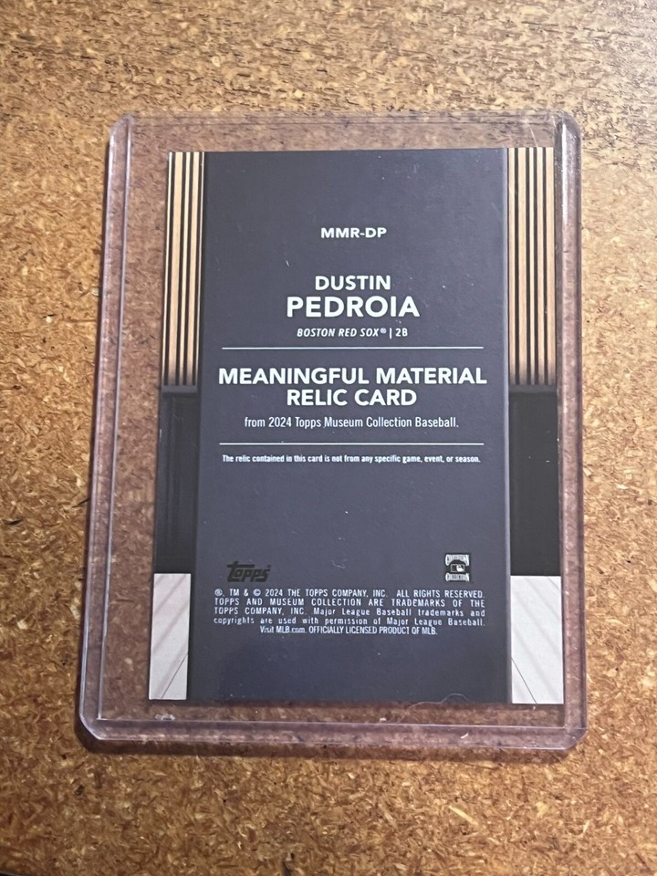 2024 Topps Museum Meaningful Material Relic Card # MMR-DP Dustin ...