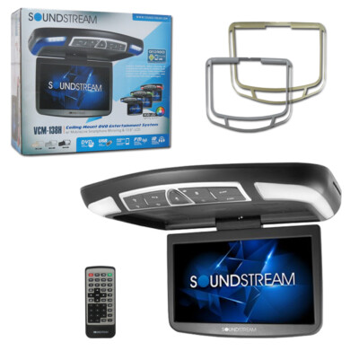 SoundStream VCM-138H 13.8” Car Audio Ceiling Mount DVD Player USB Media ...