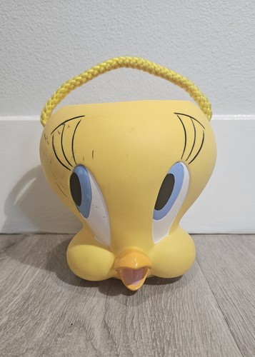 Vintage Tweety Bird 1997 Applause Looney Tunes WB Candy Basket Bucket ...