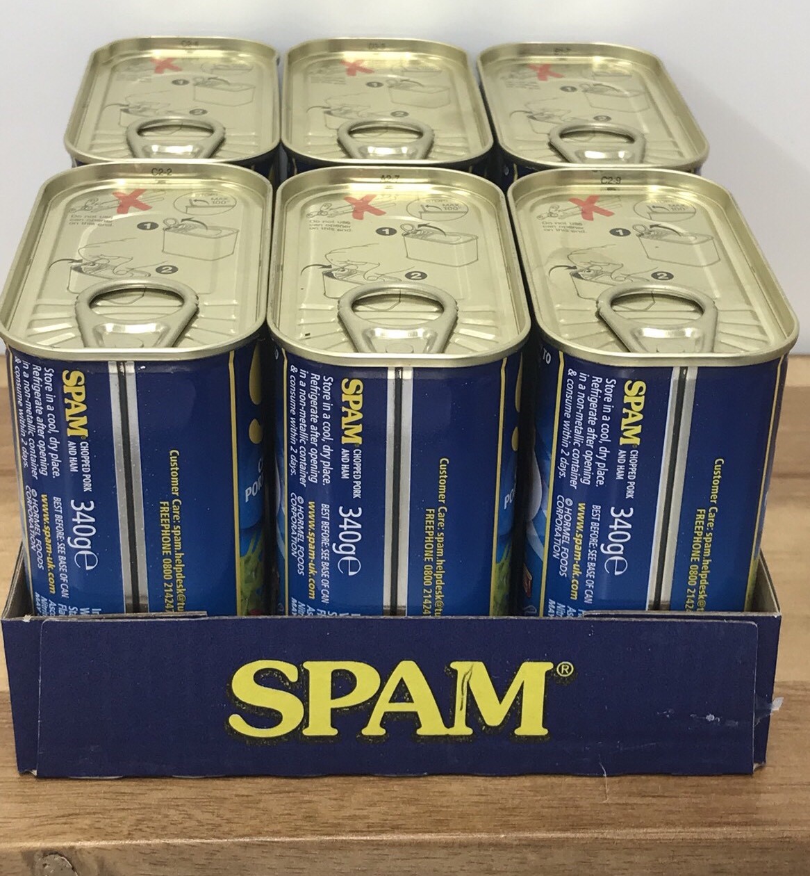 Spam Original - 4 X 340g . Chopped Pork And Ham 90% Meat . Tinned Spam ...