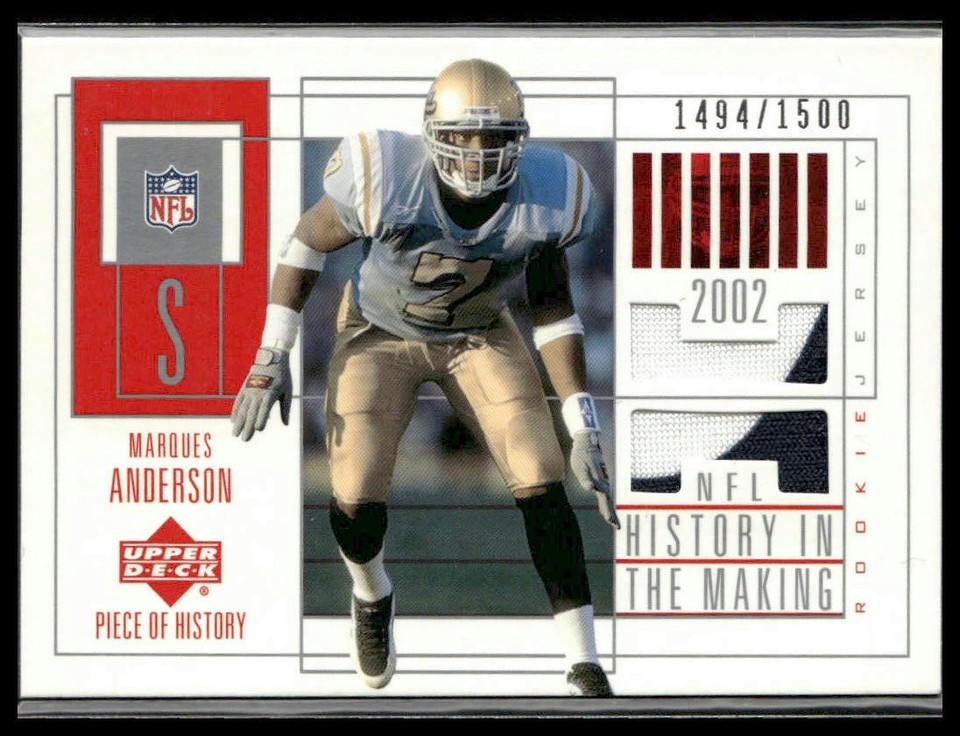 2002 UD Piece of History #161 Marques Anderson Rookie #/1500 UCLA ...