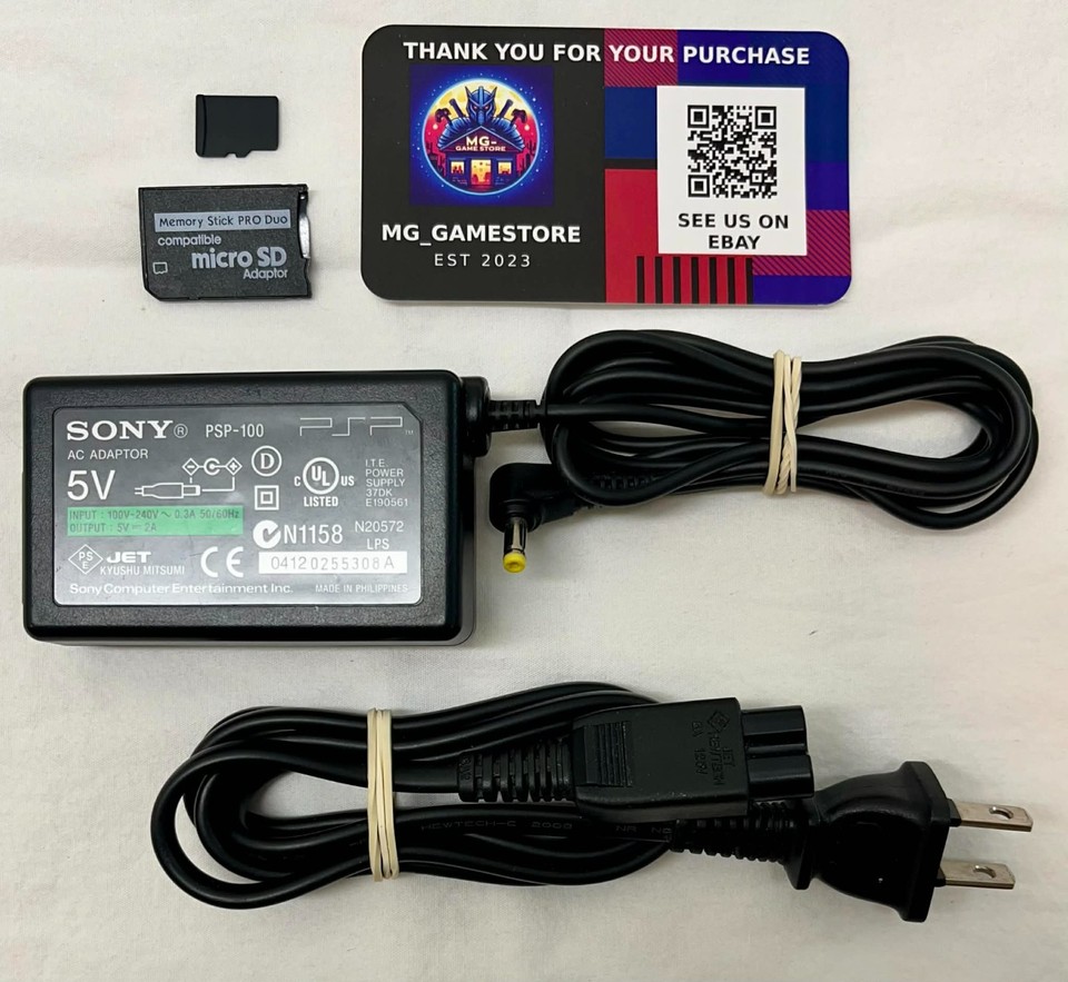 PSP 3000 Clear Purple / New Battery / Genuine Sony Charger / Region ...