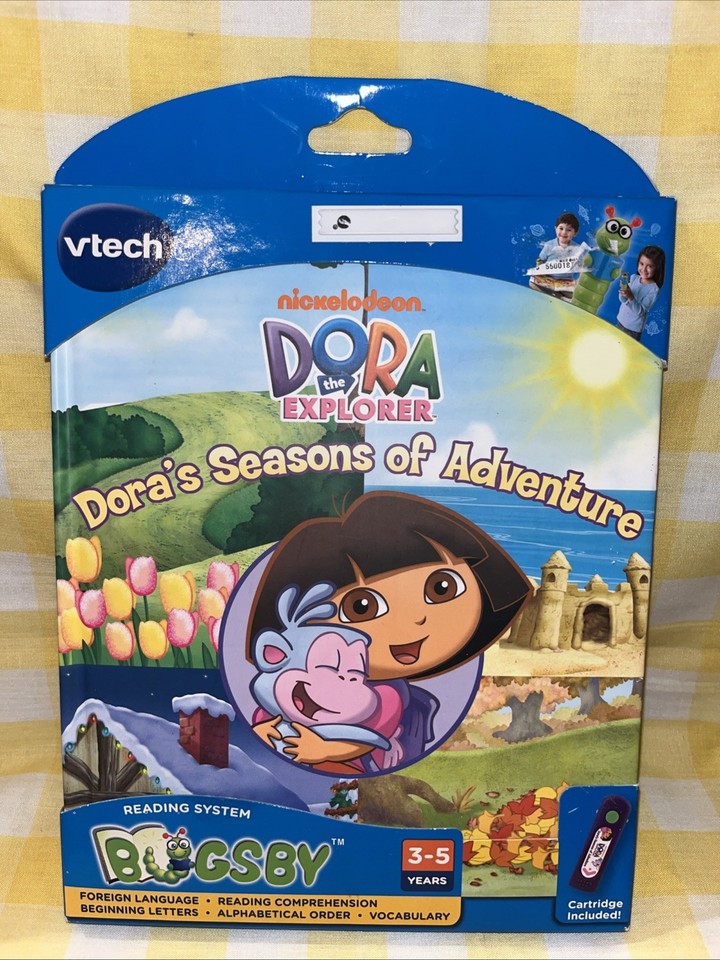 Vtech Bugsby Reading System Book Dora the Explorer Dora's Seasons of ...
