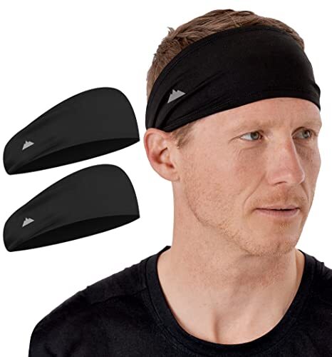 Mens Headband - Sports Running Sweat Head Bands - Athletic Sweatbands 2 ...