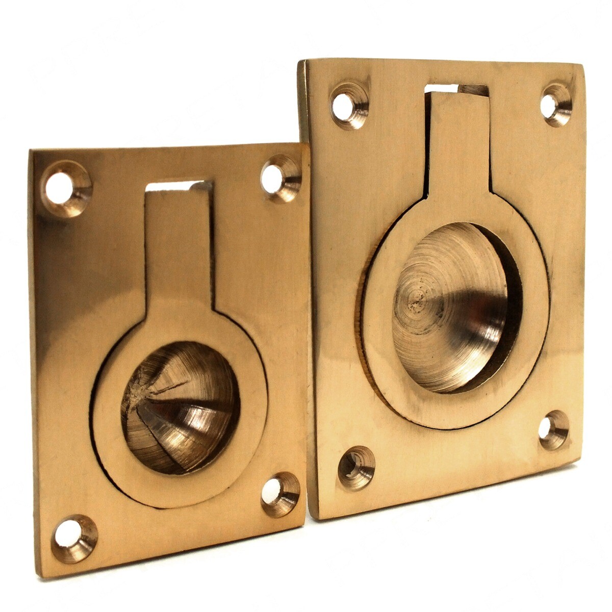 Brass Flush Handle For Cabinet Recessed Pulls, Brass Knobs4Less.com