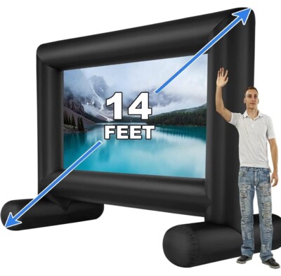14 FT Inflatable Movie Screen Blow up Mega Movie Projection Outdoor ...