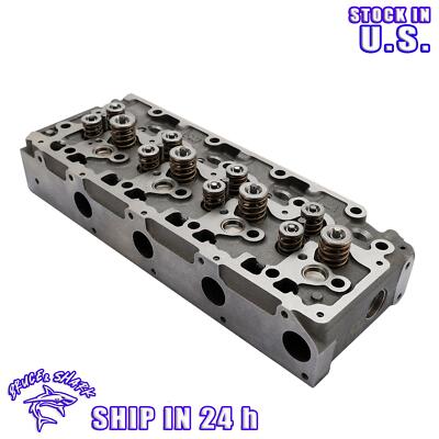 NEW 1× Complete Cylinder Head W/ Valve For Kubota V3300 V3300T V3300-DI ...