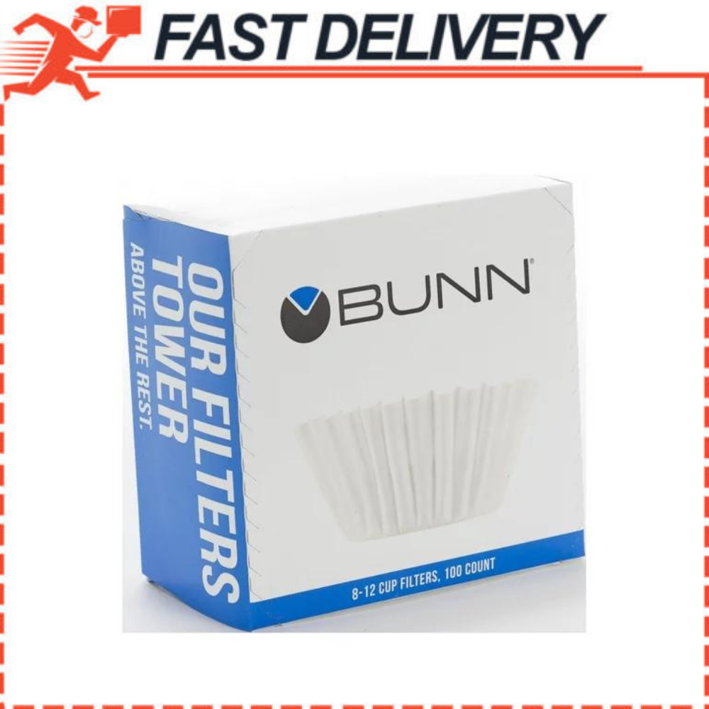 Bunn 8-12 Cup Premium Paper Coffee Filters, Flat, 100 pack (FREE ...