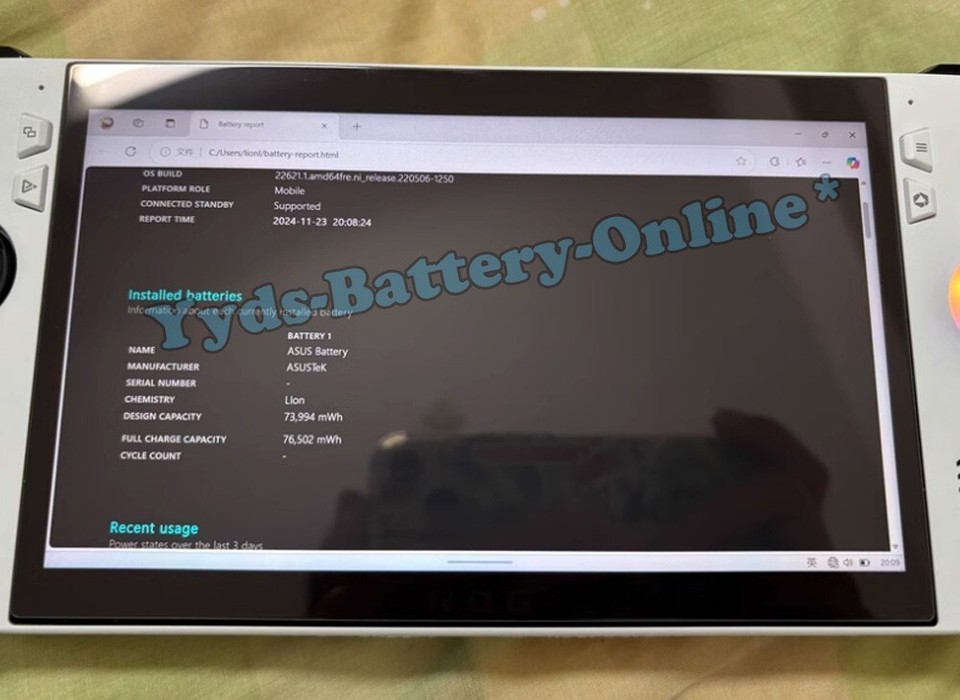 New 74Wh C41N2208 Battery For ASUS ROG Ally RC71L PC71L Gaming Handheld ...