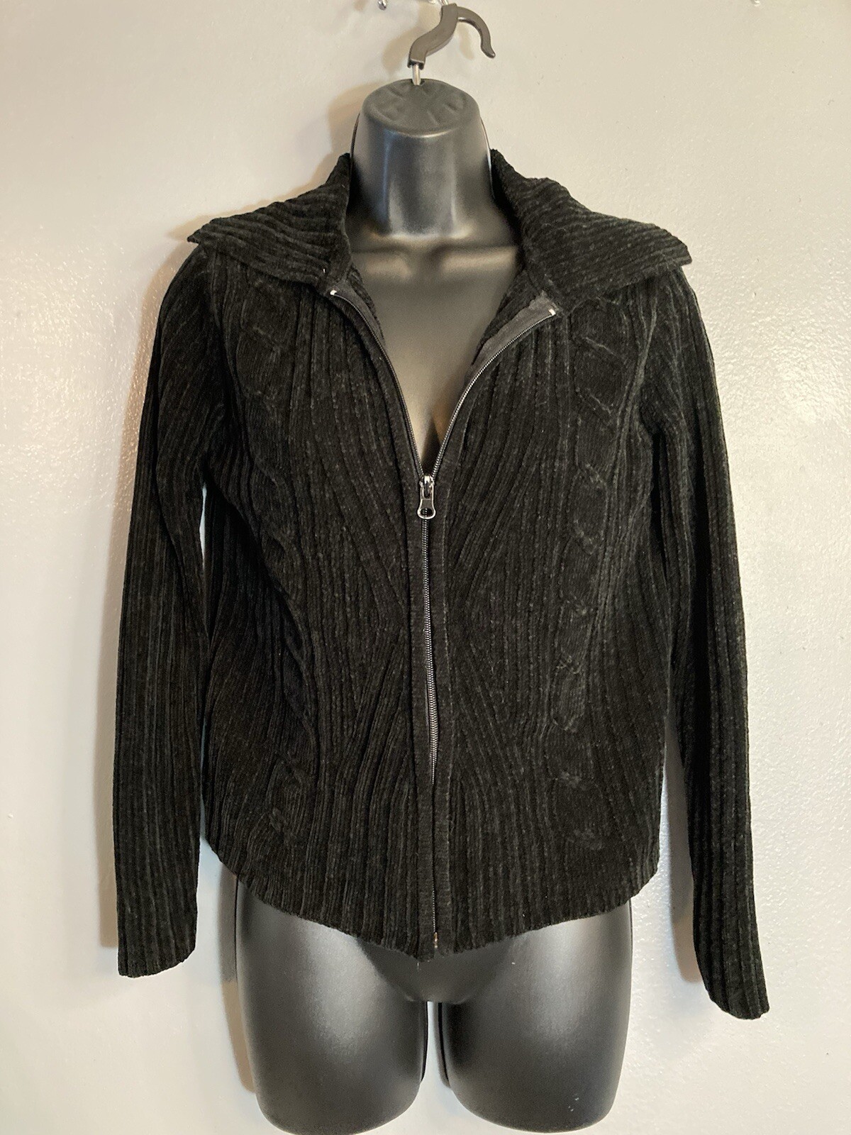 Designers studio original black red zip sweater petit… - Gem