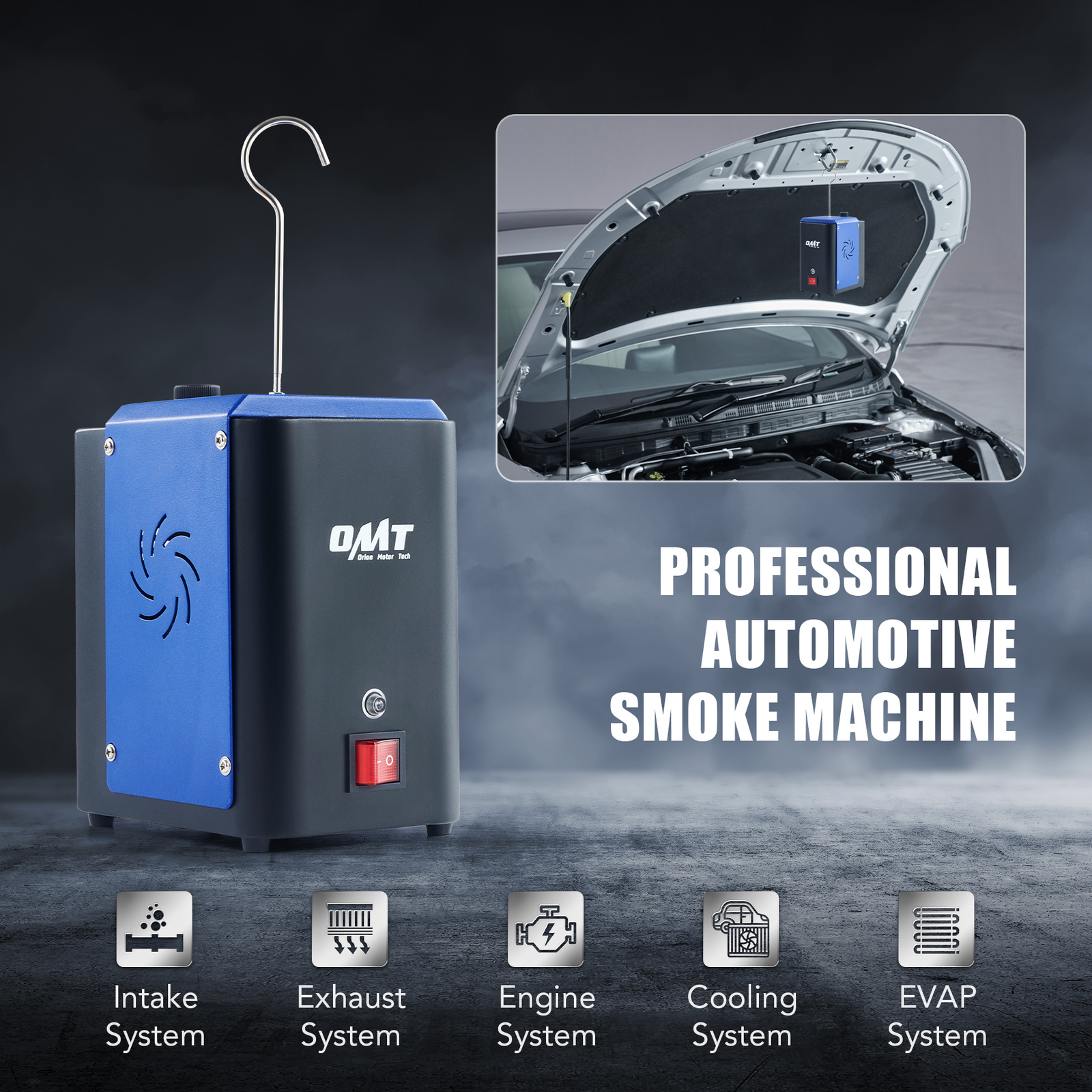 Automotive Smoke Machine with Airbag Adapter for EVAP Exhaust Engine ...