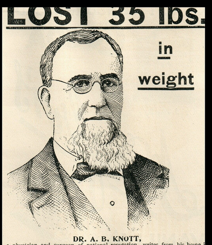 1898 WEIGHTLOSS Antique Quack Medicine Dr Knott Rare Original Paper Ad ...
