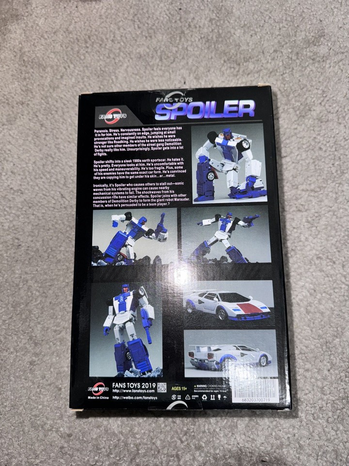 Fans Toys Spoiler EMPTY BOX No Figure Transformers with Paperwork and ...