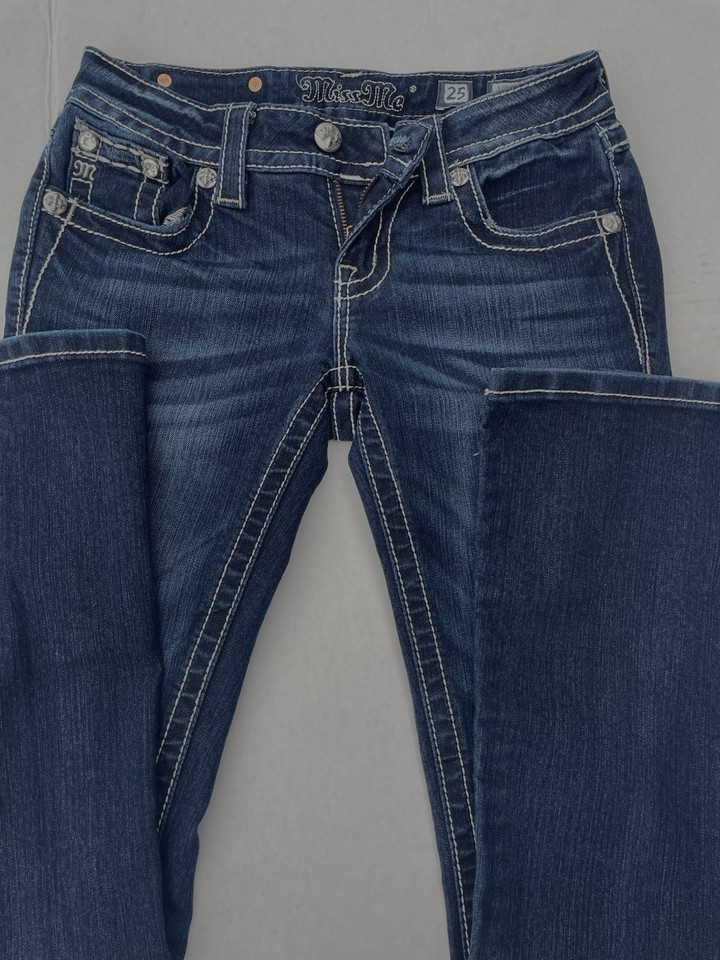 Miss Me Jeans Signature Boot Dark Wash Size 25 | eBay