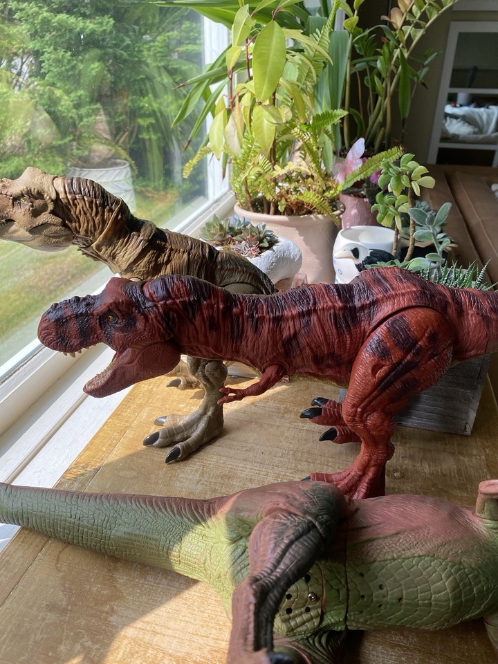 Jurassic Park Kenner Red Tyrannosaurus Rex JP09 T-Rex 1993 + 2 More Lot ...