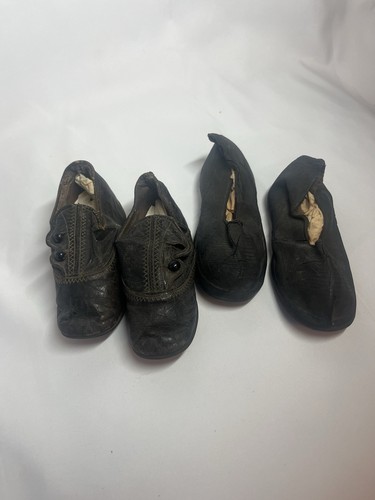 Antique Child Button Shoes And rubbers | eBay