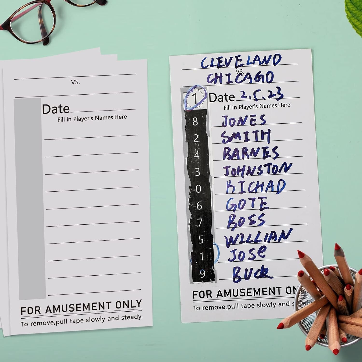 100 Packs 10 Line Sports Strip Cards Super Football Bowl Football Pool ...