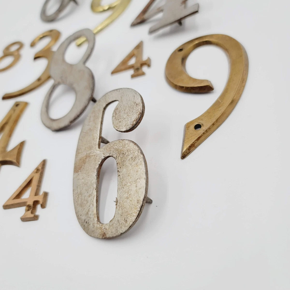 Vintage Metal Numbers