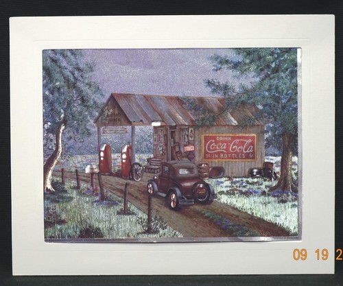 1994 Scafa-Tornabene Art Litho Print Coca Cola Martin's Garage/Gas ...