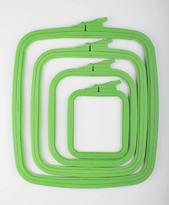 Nurge Green Plastic Square Embroidery Hoop, Cross Stitch Hoops, Punch ...