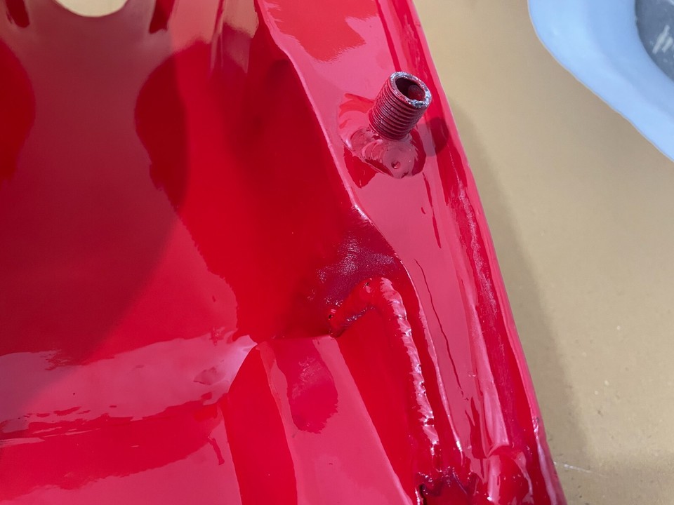 Yamaha DT175 DT 175 1977 -78 Steel Red Painted Fuel Petrol Gas Tank ...