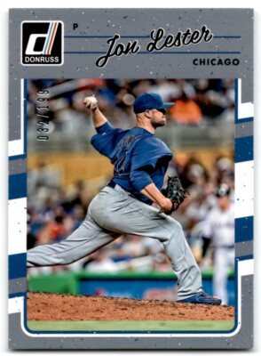 2017 Donruss Gray Border Jon Lester 032/199 Chicago Cubs #73 | eBay