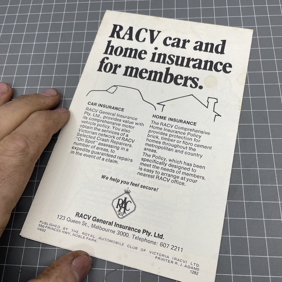ORIGINAL RETRO Travel Brochure Map Road Car RACV Victoria East ...