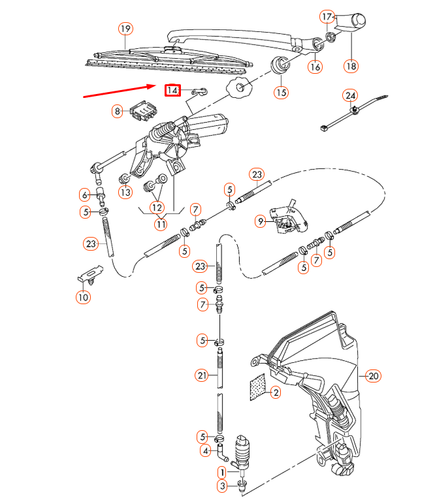 AUDI A4 B8 Rear Washer Nozzle Tailgate Window Cleaner Jet 8K9955985A ...