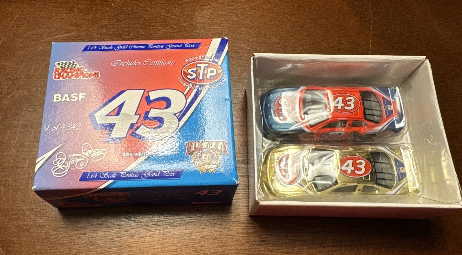 Nascar-Racing Champions-1/64 Diecast-50th Anniversary-STP #43-2 Car Set ...