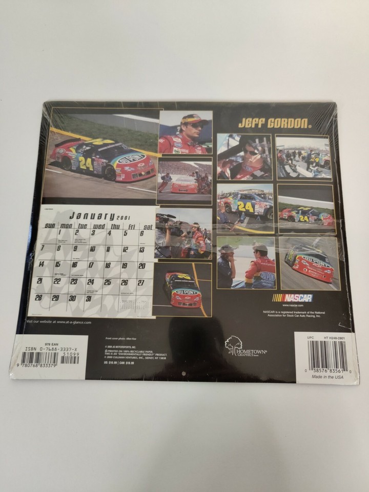 Jeff Gordon Calendar 16 Month 2001 New Sealed Nascar USA Hometown ...
