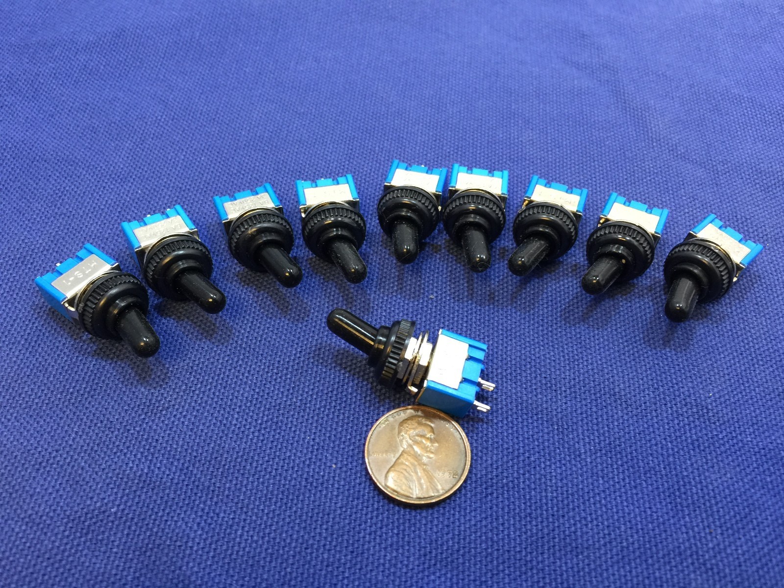 10 Pieces Waterproof boot Toggle Switch SPST MTS-101 6mm 1/4 small on ...