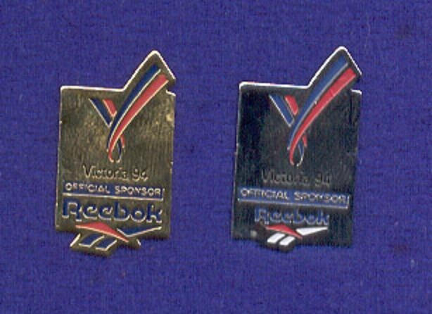 Pair of Gold & Silver Reebok Sports Shoes Commonwealth Games Sponsor ...