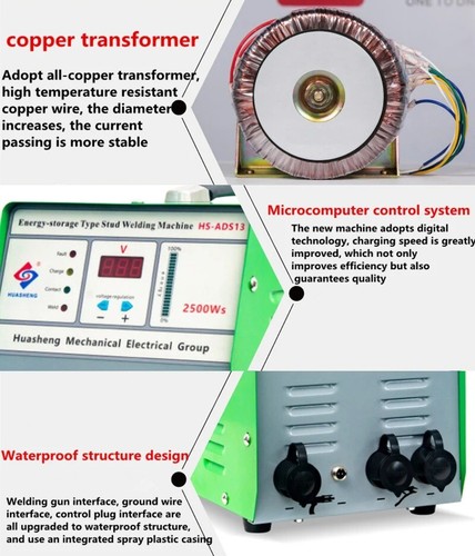 HS-ADS13 Portable Electronic Stud Welder Mini Inverter Laser Welding ...