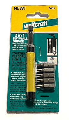 Wolfcraft Drywall Screw Setter Hole Shooter 7-Piece 2-in-1 Magnetic ...