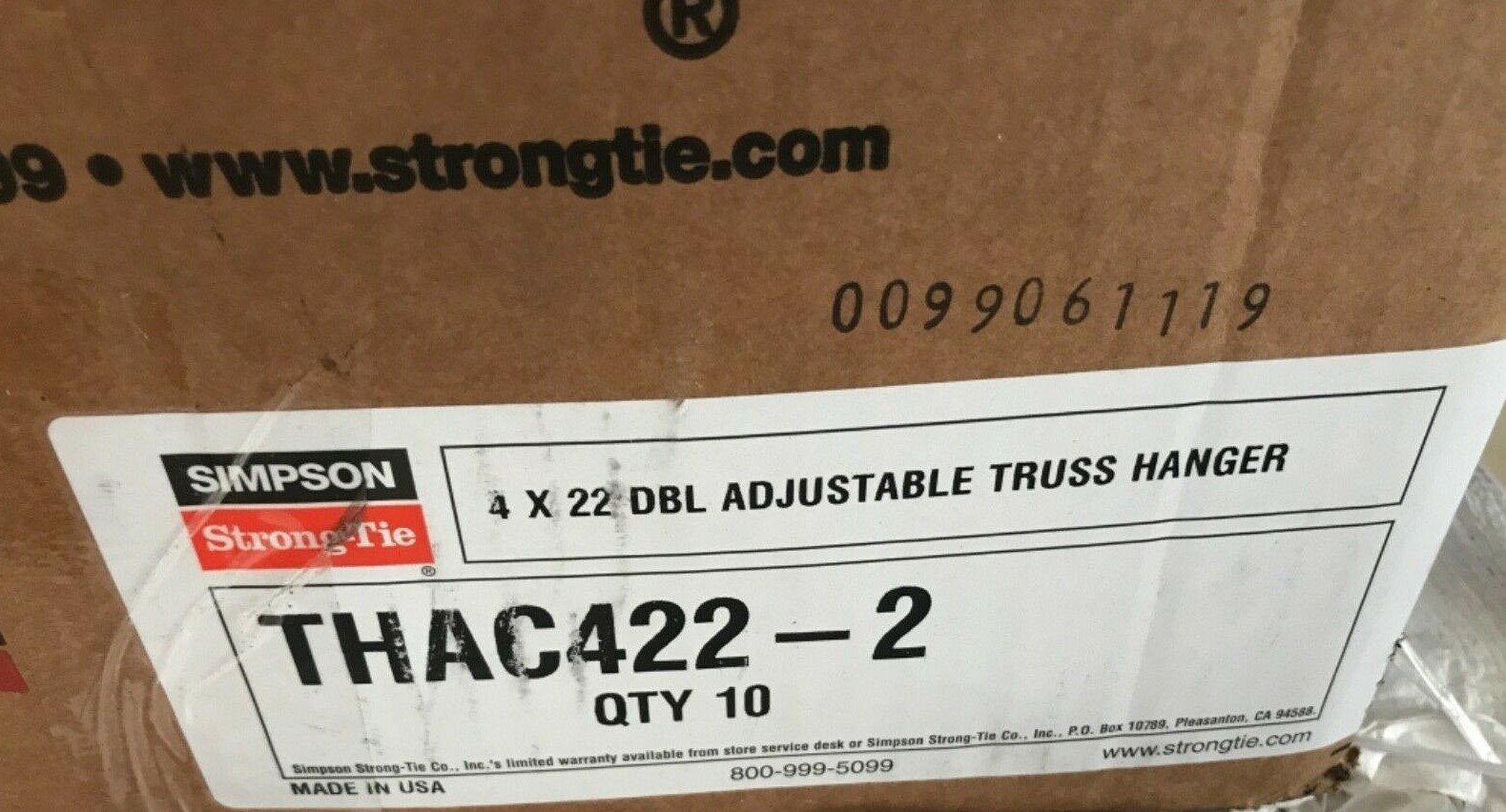Simpson Strong Tie THAC422-2 Simpson Strong Tie Double 4-Inch by 22 ...