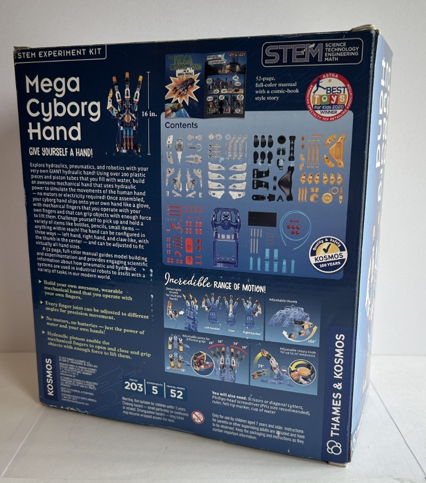 Thames & Kosmos Mega Cyborg Hand Science Kit ~ Children Ages 7+ ~ New ...